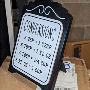 Hobby Lobby | Accents | Fluid Liquid Powder Conversion Chart Black ...